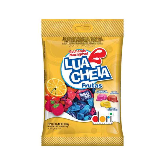 Bala Mastigável Recheada Dori Lua Cheia Frutas 100g 1und - Balas ...