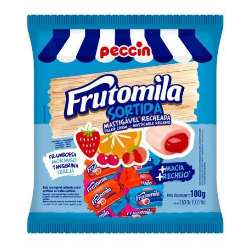 Bala mastigável recheada frutomila sortido 500g peccin - Balas ...
