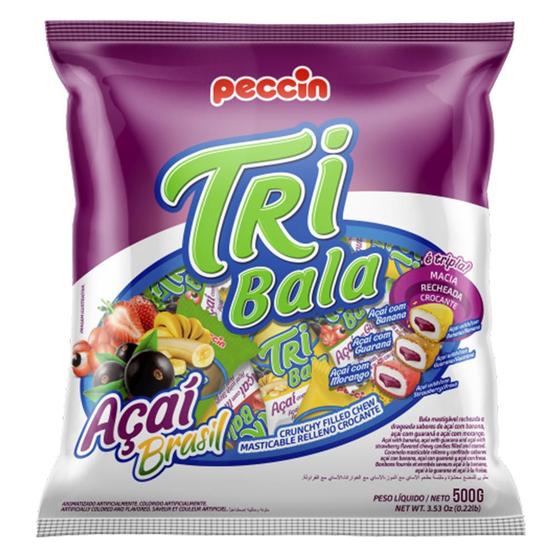 Bala Mastigável Tribala Açaí Sortida - 500g - Peccin - Balas - Magazine ...