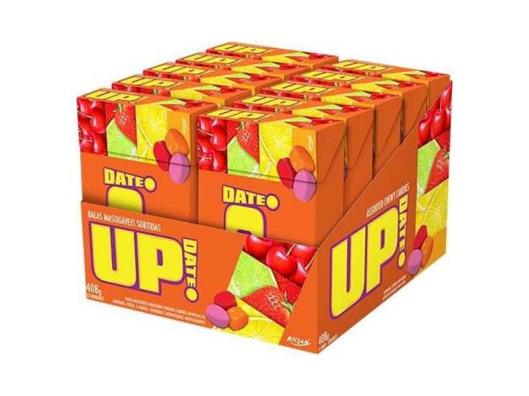 Bala Mastigável Up Date Frutas Caixa C/12unid - 408g - RICLAN - Balas - Magazine Luiza