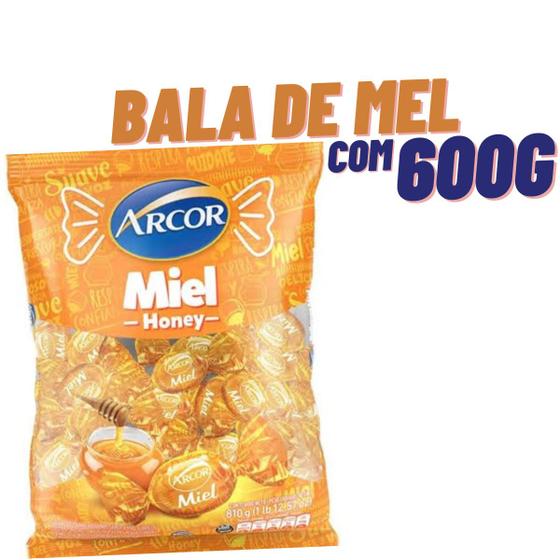 Bala Mel Recheada Arcor 600g - Bala Miel - Balas - Magazine Luiza