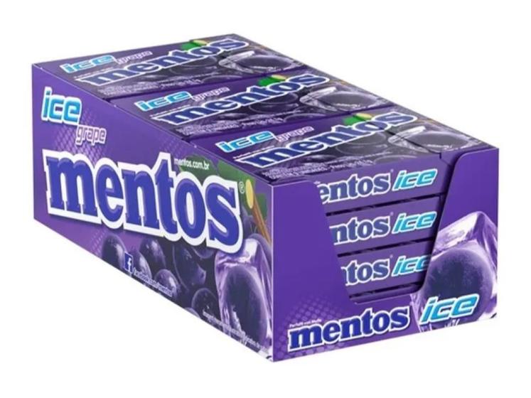 Bala Mentos Slim Box Ice Grape Uva Caixa C/12unid - 289g - VAN MELLE - Balas - Magazine Luiza
