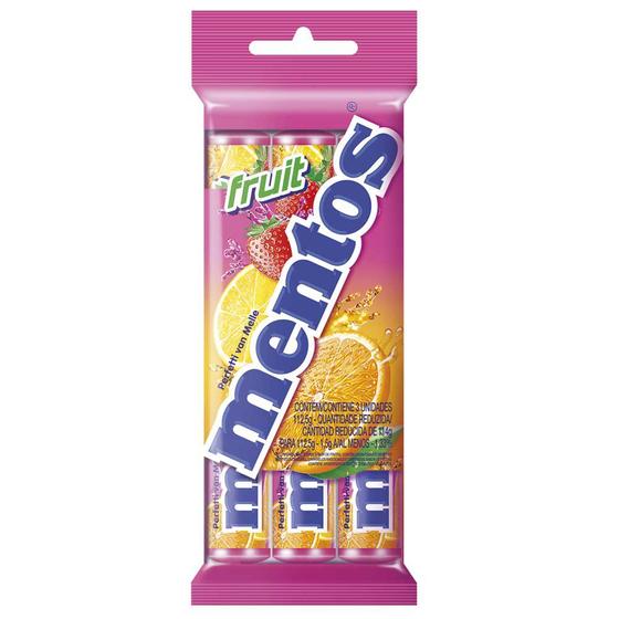 Bala Mentos Stick Frutas 38g c/3 - Perfetti - Balas - Magazine Luiza