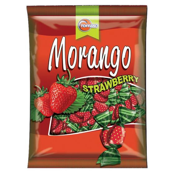 Bala Morango Recheada 600g - Toffano - Balas - Magazine Luiza
