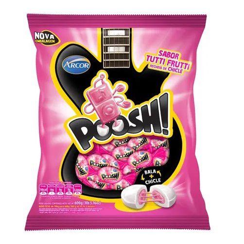 Bala Poosh Tutti Frutti com Recheio de Chiclete 500g Arcor - Balas ...