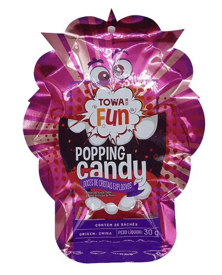 Bala Popping Candy Mirtilo TOWA FUN 30g - Balas - Magazine Luiza