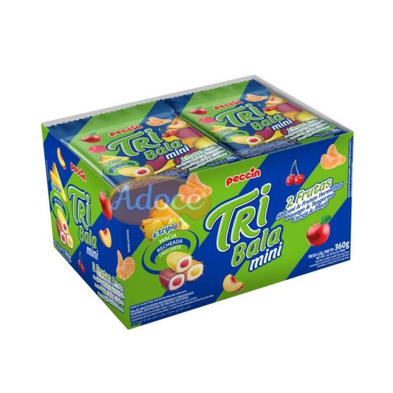 Bala recheada mastigável tri bala mini 12unx30g peccin - Balas ...