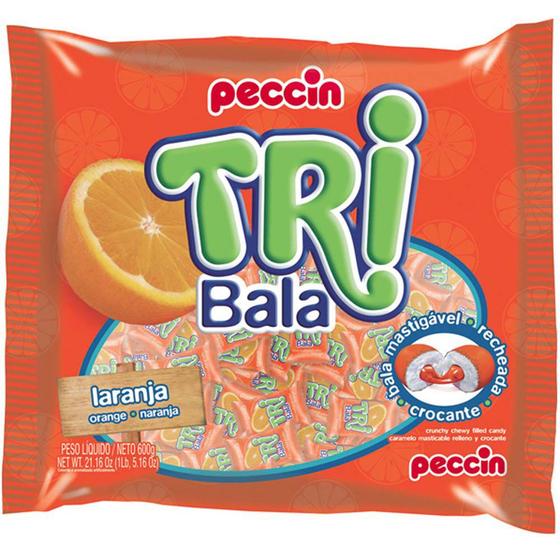 Bala Tribala Recheada Laranja 500g - Peccin - Balas - Magazine Luiza