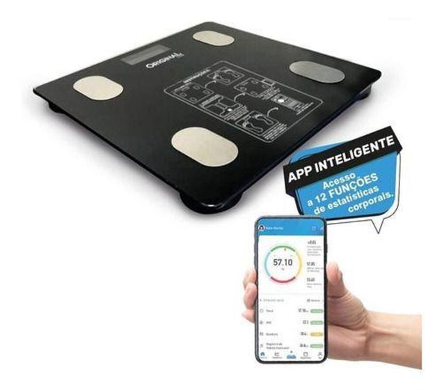 Balança Corporal Bioimpedância Eletrônica Bluetooth Com App - Original ...