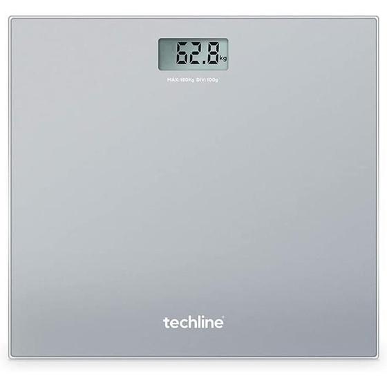 Balança corporal digital Techline Tecsilver prata, até 180 kg ...