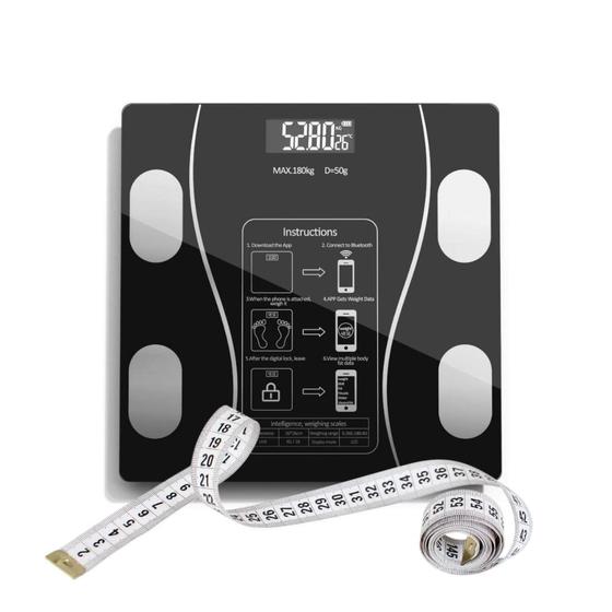 Balança Digital Bioimpedância Peso Até 140kg Com Bluetooth e Aplicativo ...