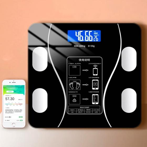 Balança Digital Corporal Bioimpedancia Aplicativo Bluetooth Academia ...