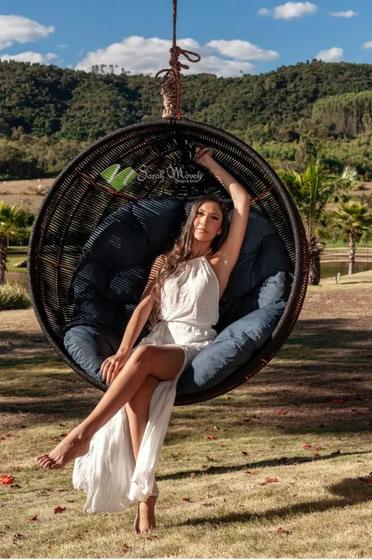 Balanço De Jardim Varanda Pergolado Em Corda Náutica Alumini - Sarah ...