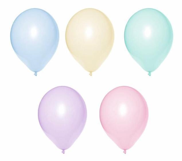 Balão Bexiga Candy Color Sortido Tamanho 5 Tom Pastel 100 Un - Tranoy ...