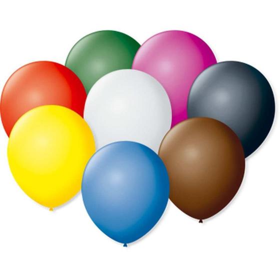 BALAO BEXIGA CINTILANTE N.070 CORES SORTIDAS 50un SAO ROQUE - São Roque ...