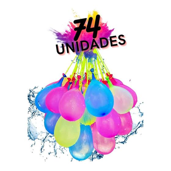 Balão De Água Guerra Bexigas Water Balloons Splash Ball 74UN - ART ...