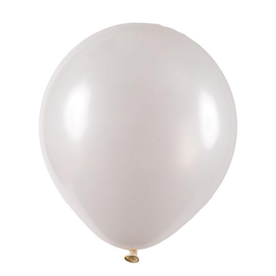 Balão de Festa Metalizado Branco nº8 20cm - 50 Unidades - Art-Latex ...