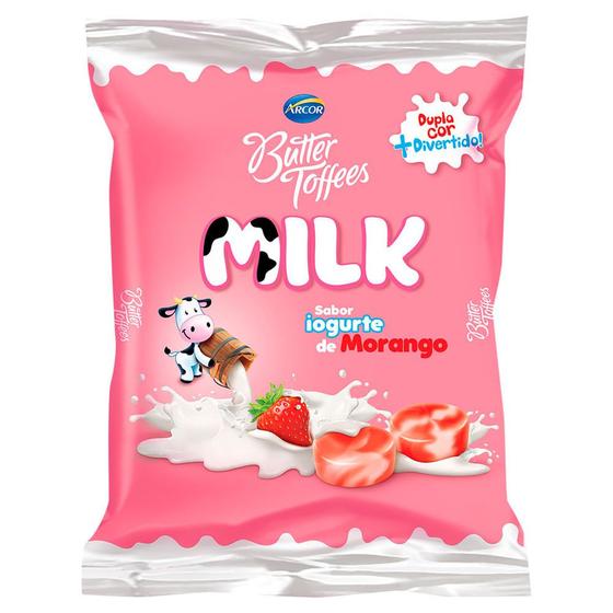 Balas Arcor Butter Toffees Milk Sabor Iogurte de Morango 48g - Balas ...