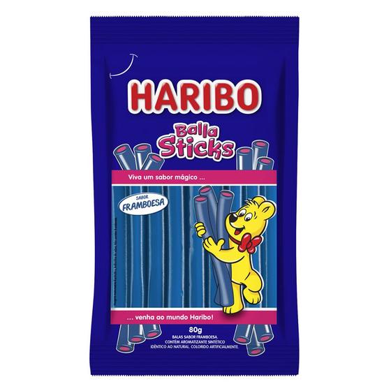 Balas Haribo Balla Sticks Framboesa 80g - Bala de Gelatina - Magazine Luiza