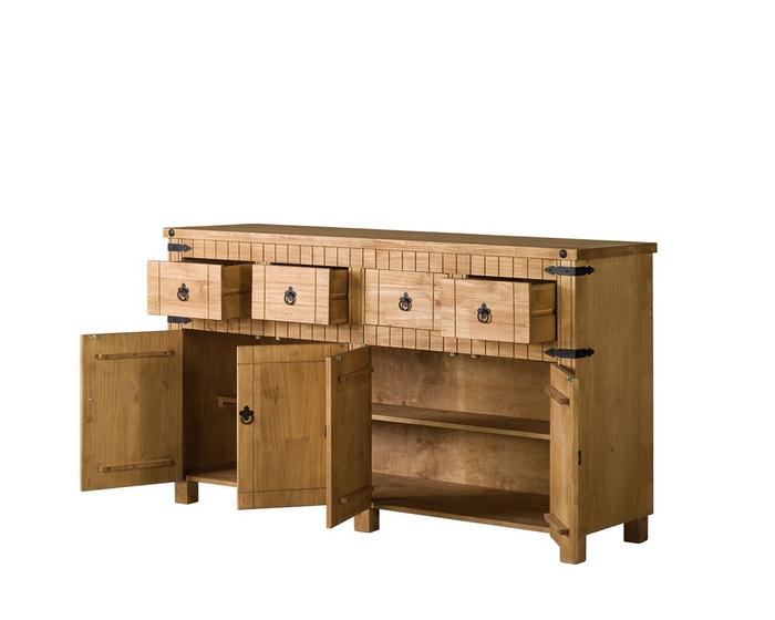 Balcão Buffet Madeira Rústico 04 Portas Barroco - Matéria Viva - Buffet ...