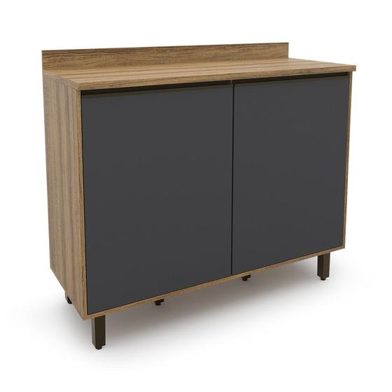 Balcao Confort 120cm 2 Portas Cinamomo/Grafite Batrol - Outros Móveis ...