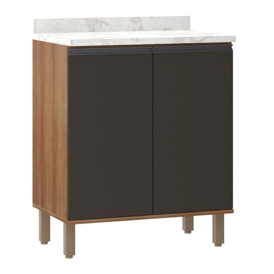 Balcão de Cozinha com Tampo 70cm 2 Portas Diana Luciane Móveis ...