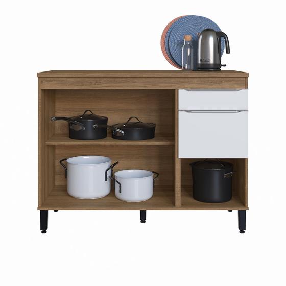 Balcão de Cozinha Com Tampo Incluso 2 Gavetas e 3 Portas - Delmarco ...