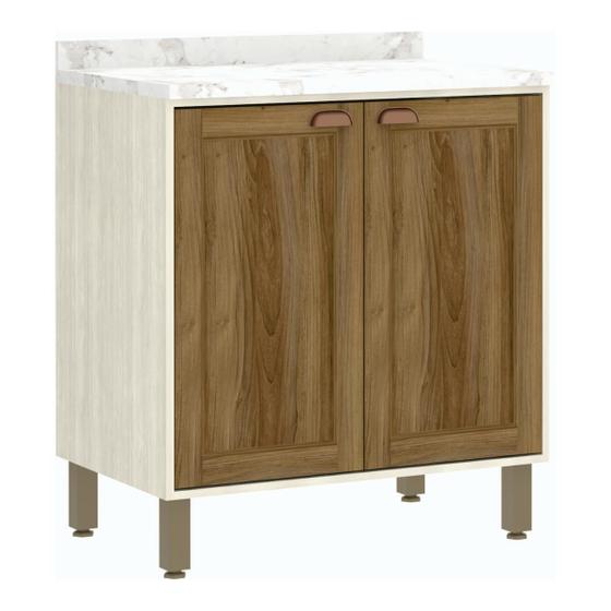 Balcão de Cozinha Provençal 80cm 2 Portas Sofia C/Tampo - Luciane ...