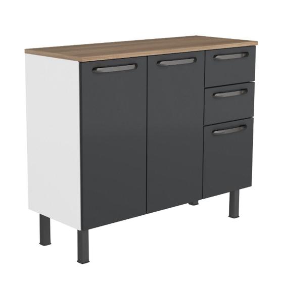 Balcão Firenze B3P2G 3 Portas 2 Gavetas Colormaq - Gabinete de Cozinha ...