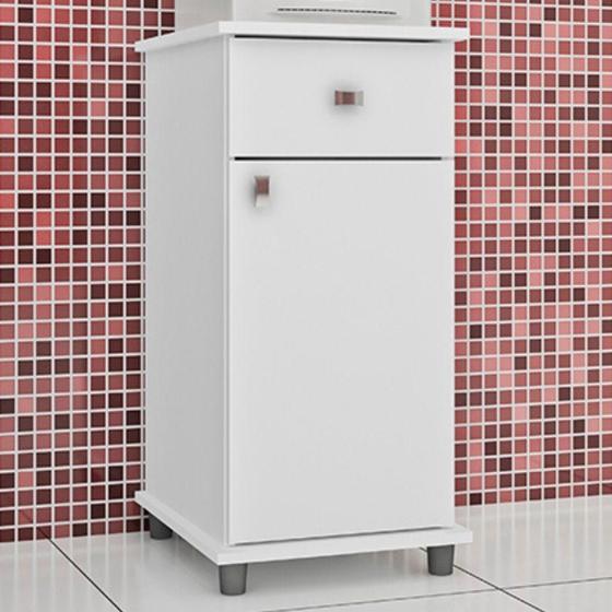 Balcão Multiuso 1 Porta E 1 Gaveta Asm 153 Movelbento Branco - Gabinete ...