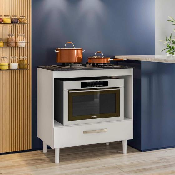 Balcão para Cooktop e Forno com Tampo Fit Nicioli - Outros Móveis ...