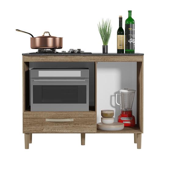 Balcão para Cooktop Fit Nicioli Carvalho Rustic - Outros Móveis ...