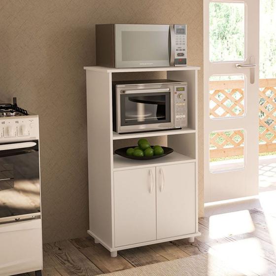 Balcão para Cozinha 2 Portas 1 Prateleira Blumenau Politorno Branco ...