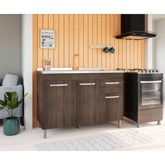 Balcão para Pia Havana 120cm Primeiro Móvel - Gabinete de Cozinha ...