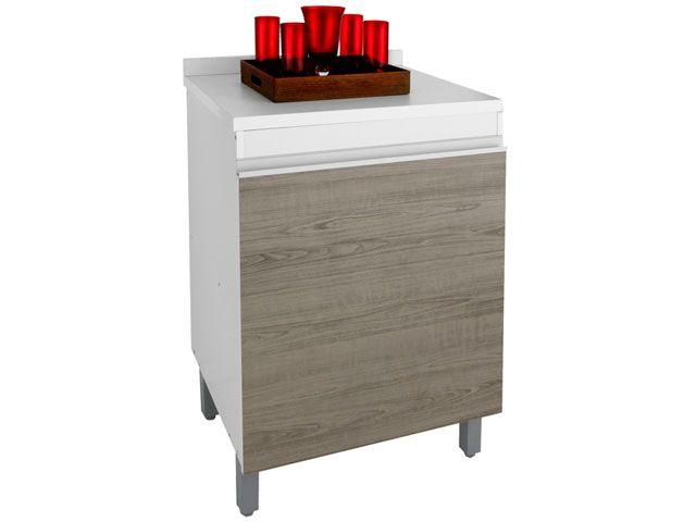 Balcão Simples Line com Tampo Fixo 1 Porta - Móveis Carraro - Outros ...