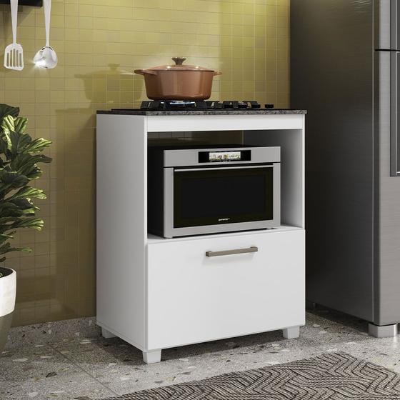 Balcão Slim Para Cooktop 5 Bocas e Forno - Branco - Fiorello - Outros ...