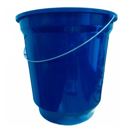 Balde 20 Litros Plástico Com Alça De Ferro Multiuso Azul - Arqplast ...