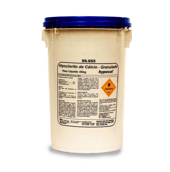 Balde 45 Kg Hypocal Granulado Cloro Consumo Humano - Balde de Limpeza ...