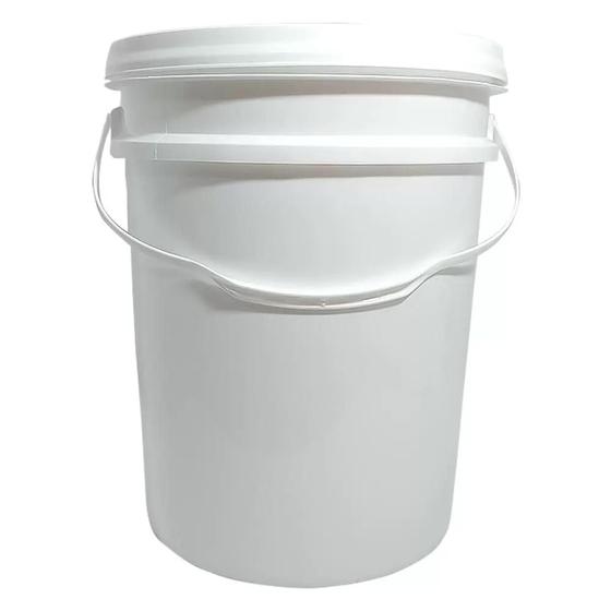 Balde Com Tampa Lacre 20 Litros Branco Industrial - Jaguar - Balde para ...