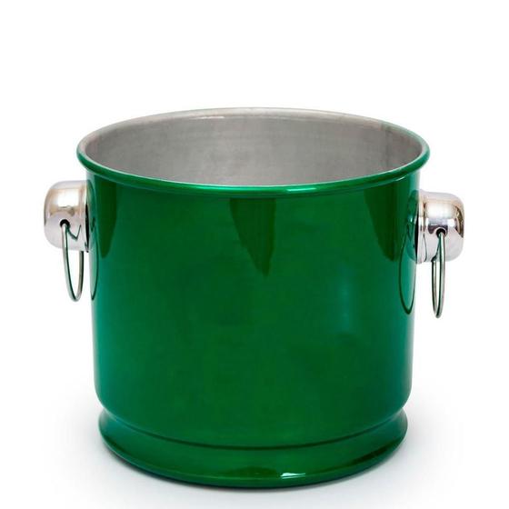 Balde De Gelo E Cerveja Térmico Em Alumínio 12L Verde Green ...