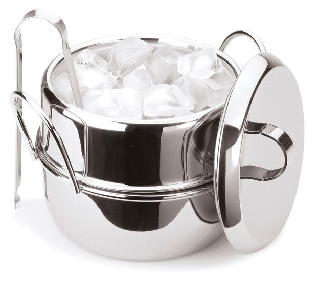 Balde De Gelo Inox Conservação Térmica Com Tampa E Pinça 1L - Forma ...