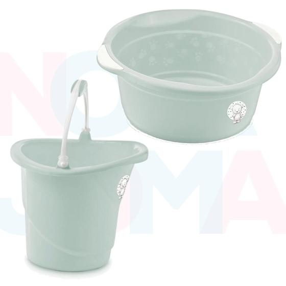Balde e Bacia Fofura Verde Adoleta - Balde de Limpeza - Magazine Luiza