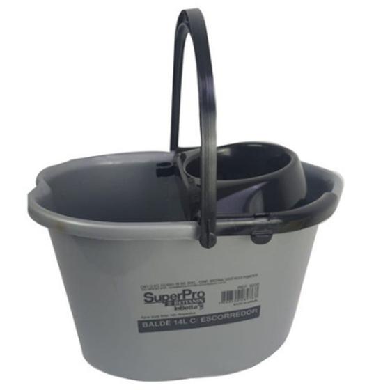 BALDE ZIG ZAG 14 LITROS COM ESPREMEDOR Superpro Bettanin COD. 9230 ...
