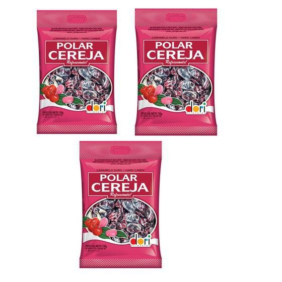 Balinha Sabor Cereja e Mentol Polar Refrescante Kit 300g - Dori - Balas ...