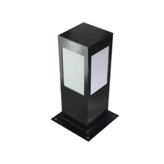 Balizador Poste Aluminio Quadrado 30cm Preto Ideal - Balizador ...