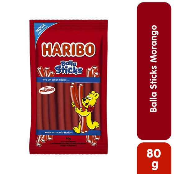 Balla Sticks Morango Haribo 80g - Balas - Magazine Luiza
