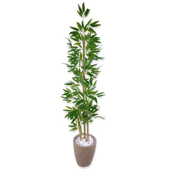 Bambu Artificial Planta Permanente + Vaso Decorativo - Flor de ...