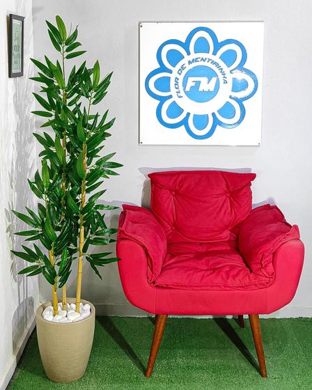 Bambu Da Sorte Folha Grande Toque Real com Vaso Decoração - Flor de ...