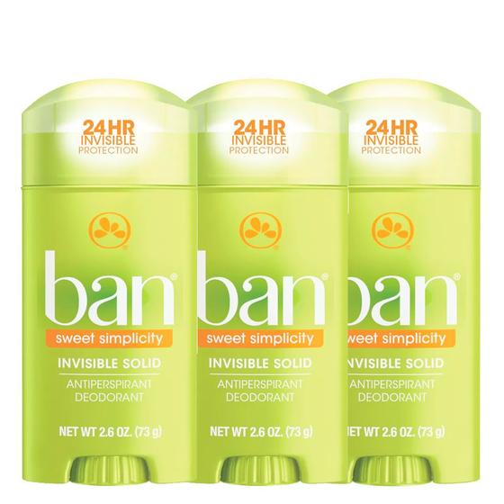 Ban Sweet Simplicity Kit - 3 Desodorantes Sólidos - Desodorante ...