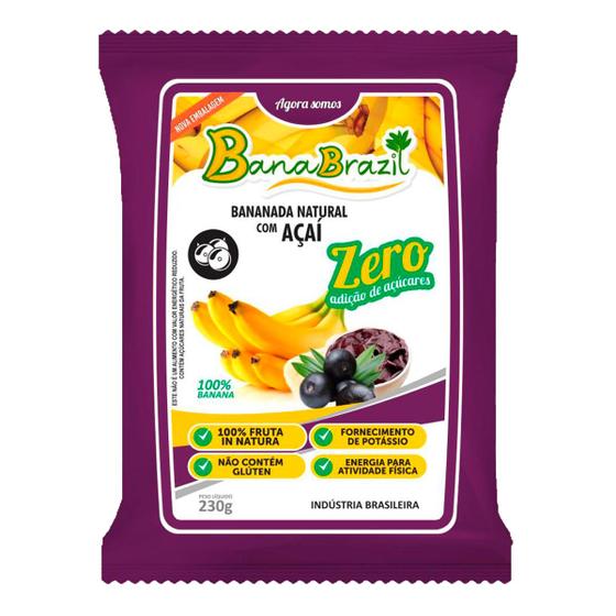 Bananinha - Natural com Açaí Zero Açúcar BanaBrazil 10 unid - Doce de ...
